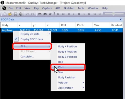 Viewing the 6DOF data