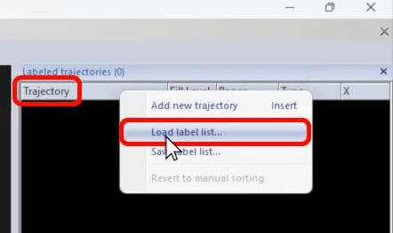 Using a label list