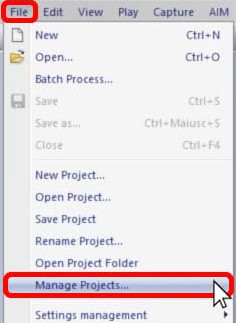 Creating and opening projects