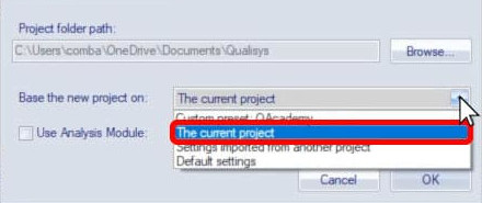 Creating and opening projects