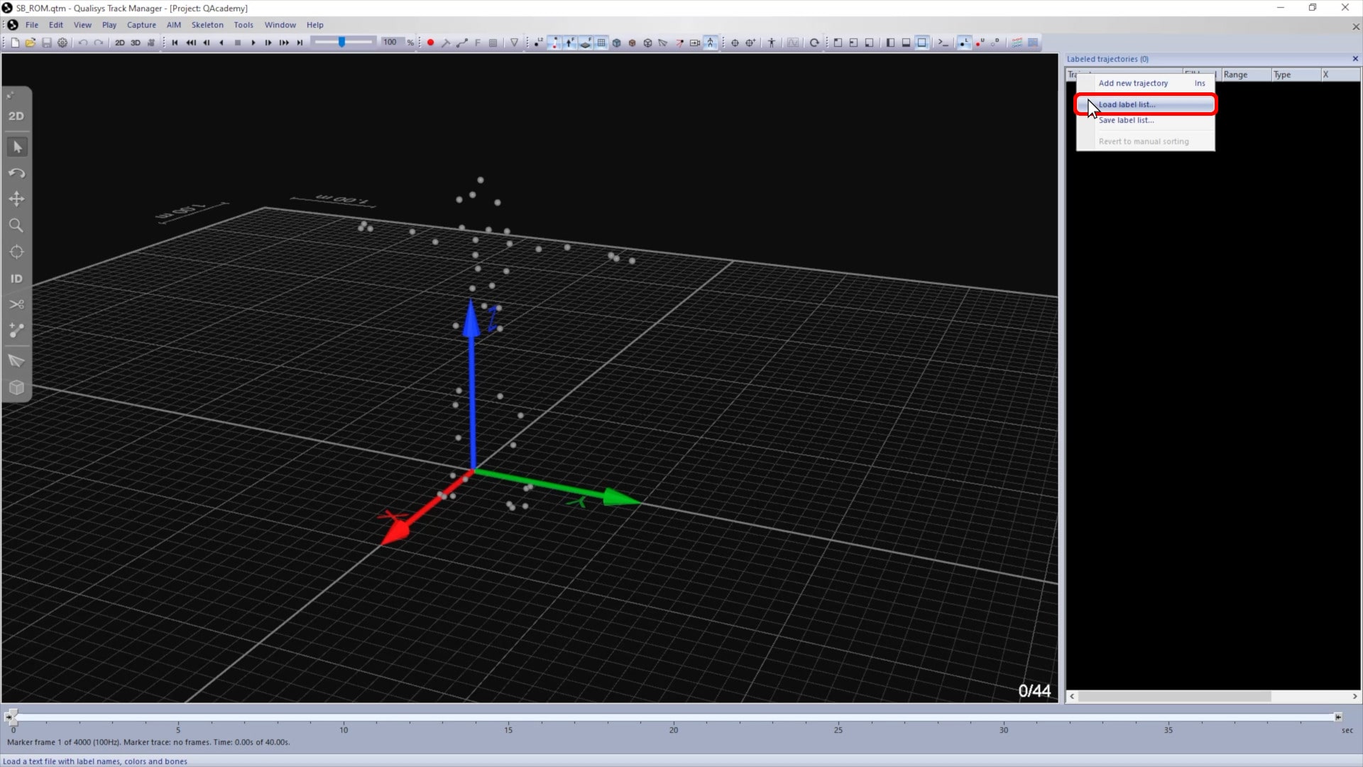 Creating a label list