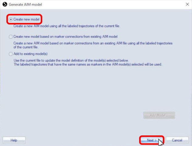 Creating the actor’s AIM model