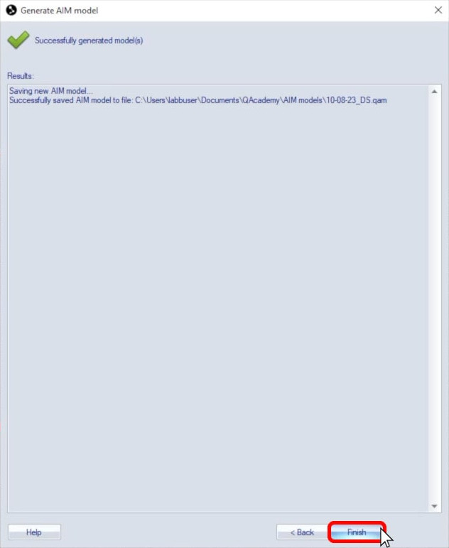Creating the actor’s AIM model