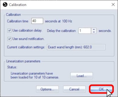 Calibrating with a wand